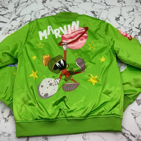 Warner Bros. | Jackets & Coats | Mens Marvin The Martian Lime Green ...